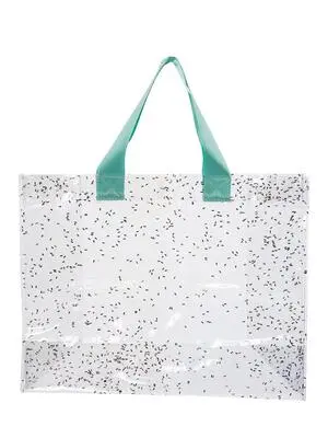 TOTALEE GIFT Large Confetti Glitter Tote - Clear