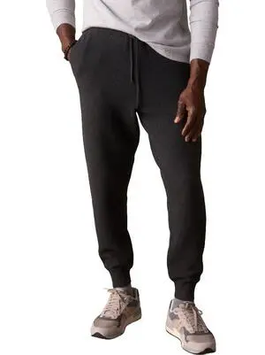 THE NORMAL BRAND Textured Cotton Blend Joggers - Dark Charcoal