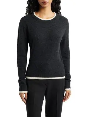 ARTLESS FOREVER Tove Layered Wool & Cashmere Sweater - Charcoal