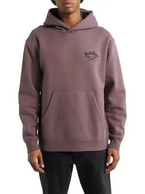DARK SEAS Lance Embroidered Heavyweight Fleece Hoodie - Mauve