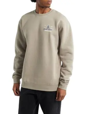 DARK SEAS Beacon Logo Graphic Fleece Sweatshirt - Cement