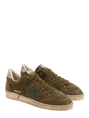 GOLDEN GOOSE Ball Star Low-top Sneakers - Olive Green/gold
