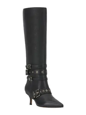 Vince Camuto Tyleen Pointed Toe Knee High Boot - Black