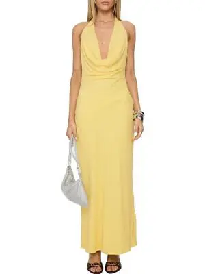 Princess Polly Ocean Boulevard Maxi Dress - Lemon