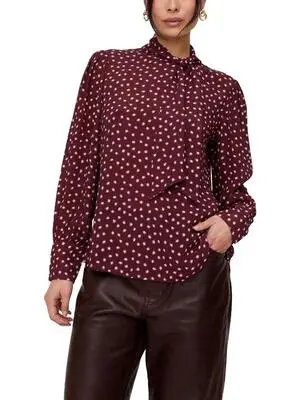 LILY AND LIONEL Fifi Bow Blouse - Burgundy