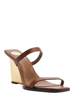 AREZZO Alex Wedge Slide Sandal - Warm Caramel