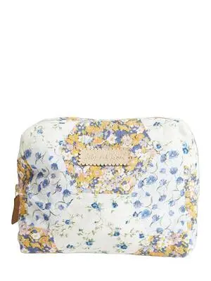 LILY AND LIONEL Printed Cosmetic Bag - Light Blue