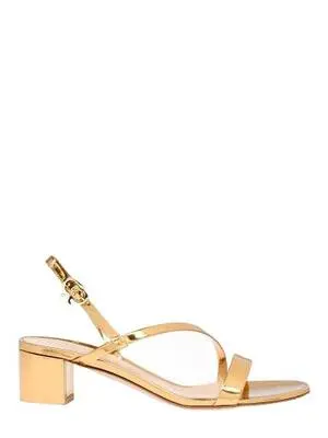 GIANVITO ROSSI Betsey Sandal - Metallic Gold Calf
