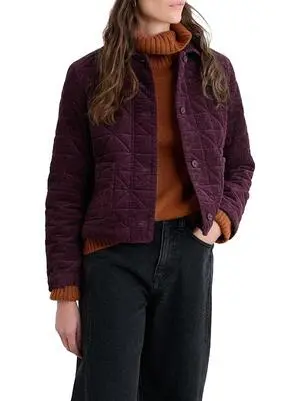 SEASALT CORNWALL Organic Cotton Corduroy Quilted Jacket - Dark Hellebore