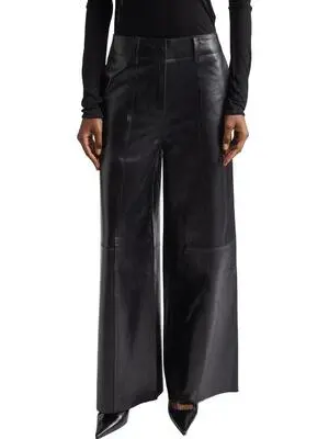 STAND STUDIO Lauri Leather Trousers - Black