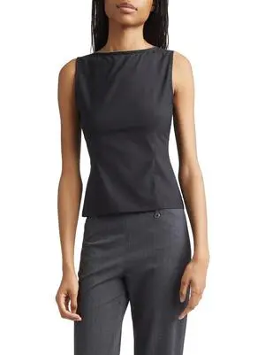 Paloma Wool Fase Stretch Suiting Top - Black
