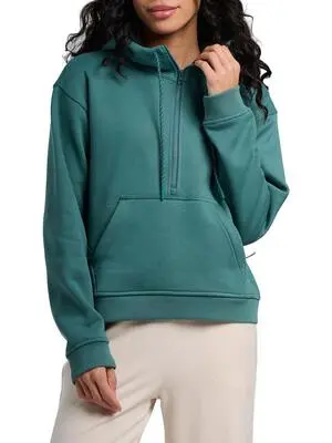 FREE FLY Fleece Half-zip Hoodie - Sea Pine