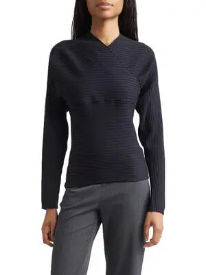 Paloma Wool Polenta Extrafine Merino Wool Rib Sweater - Dark Grey
