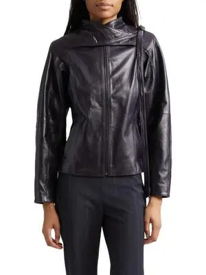 PALOMA WOOL Plomy Leather Crossover Jacket