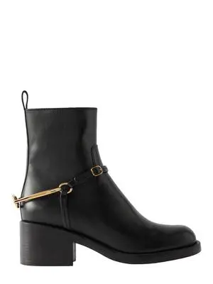 Chloé Dakota Embellished Leather Ankle Boots - Black