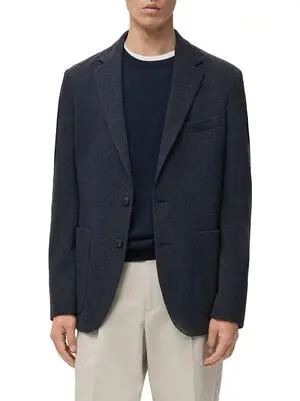 Mango Slim Fit Blazer Navy