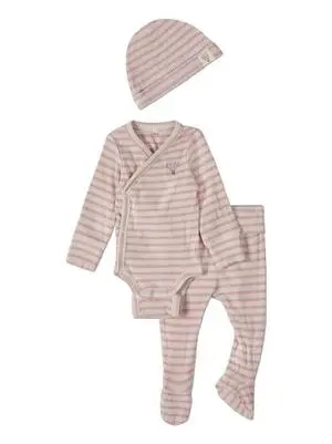MINIMOI 3-piece Hot Air Balloon Bodysuit Set - Pink