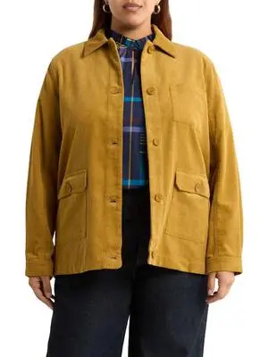 SEASALT CORNWALL Hydrock Corduroy Shirt Jacket - Marshland