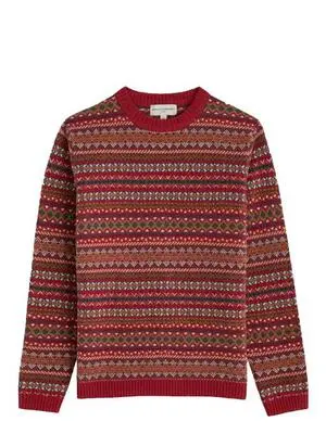 SEASALT CORNWALL Halyard Fair Isle Crewneck Sweater - Sparnon Acer