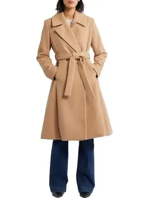 CECE DUPRAZ Single-breasted Coat With Bow Detail - Camel