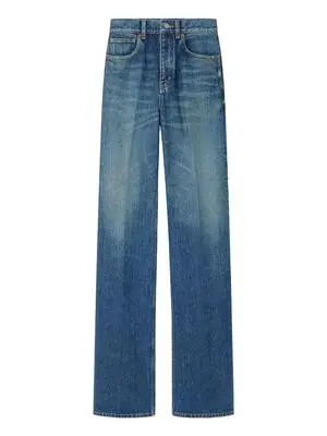 Saint Laurent Neo Clyde Straight-leg Jeans - Blue