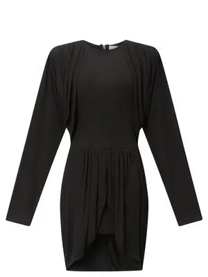 Isabel Marant Niamae Draped Mini Dress - Black