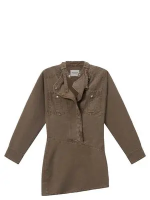 MARANT ETOILE Nouria Denim Shirt Dress - Dark Bronze