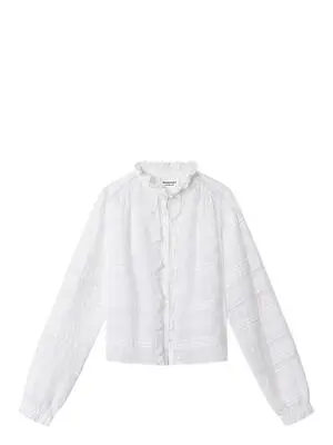 MARANT ETOILE Peline Floral Lace Top - White
