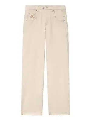 Isabel Marant Jeyda Organic Cotton Denim Jeans Ecru