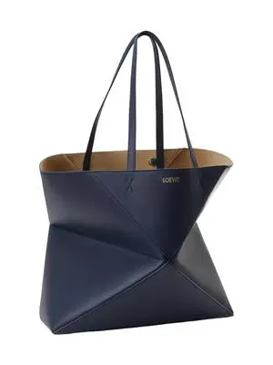 Loewe LOEWE Large Horizontal Puzzle Fold Tote Deep Navy