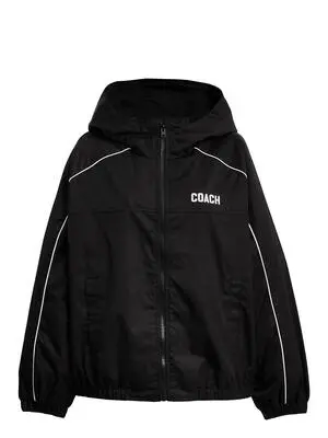 COACH Windbreaker In Recycled Polyester - Black