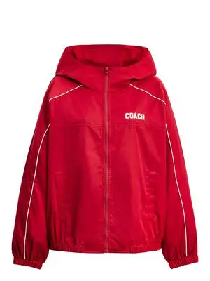 COACH Windbreaker In Recycled Polyester - Red