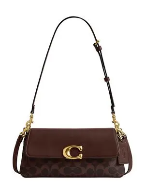 COACH® Jet Shoulder Bag In Signature Canvas - Brass/maple