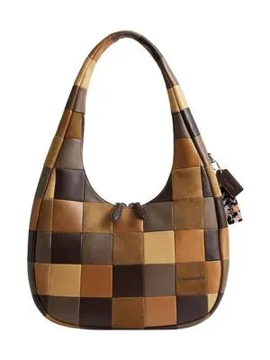 COACHTOPIA Alter/ego Crescent Shoulder Bag In Upcrafted Suede And Upcrafted Leather - Multi
