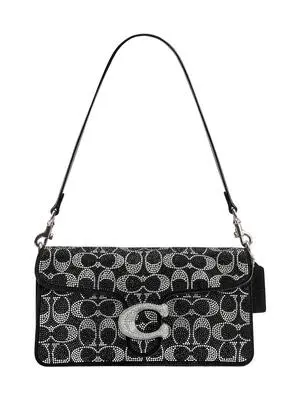COACH Tabby Shoulder Bag 26 With Signature Beading - Silver/black