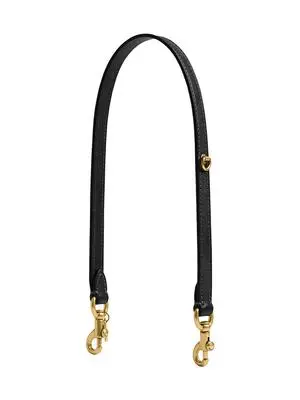 COACH Short Strap With D-Ring Brass/black