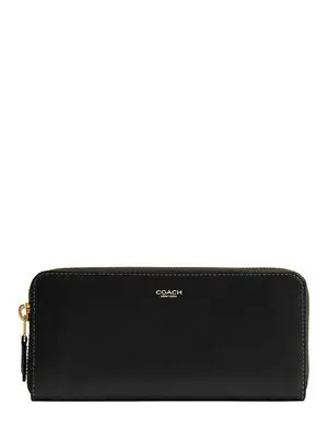 COACH New York Slim Accordion Zip Wallet - Brass/black