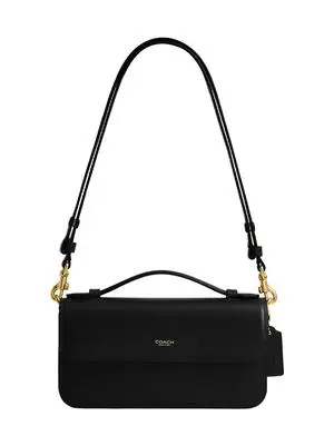 COACH Elora Top Handle Crossbody Bag - Brass/black