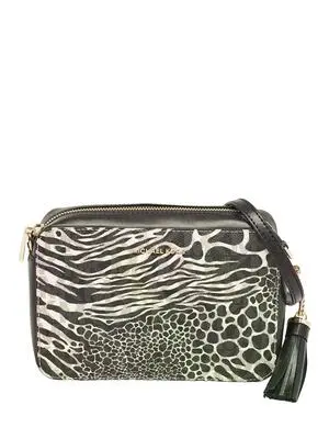 Michael Kors Animal-print Crossbody Bag - Black