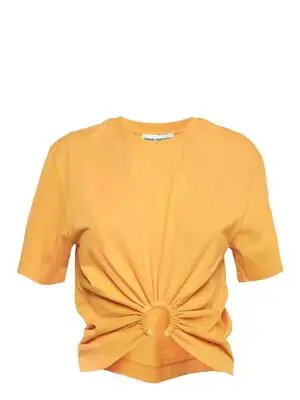 Rabanne Ring-embellished T-shirt - Orange