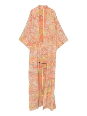 A.N.G.E.L.O. VINTAGE CULT 1970s Floral-print Coat - Orange
