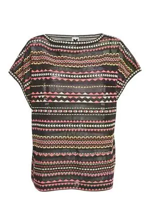Missoni Geometric-pattern Knit Top - Black