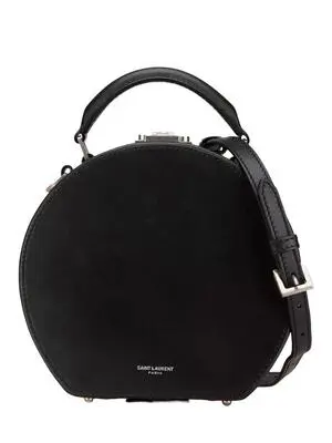 Saint Laurent 2018 Small Leather Mica Hatbox Satchel - Black