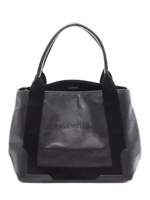 Balenciaga 2000s Logo-perforated Tote - Black