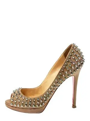 CHRISTIAN LOUBOUTIN 115mm Spike-studded Sandals - Neutrals