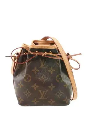 LOUIS VUITTON 2010s Nano Noe Monogram Shoulder Bag - Brown