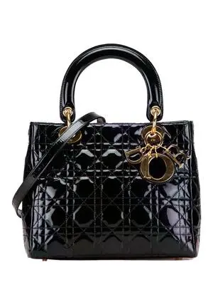 Dior 1997 Medium Lady Satchel - Black