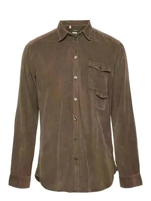 Dolce & Gabbana Pocket-detail Corduroy Shirt - Brown