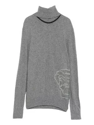 Versace 2007 Wool Turtleneck Sweater - Grey