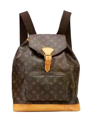 LOUIS VUITTON 1996 Monogram Montsouris Gm Backpack - Brown